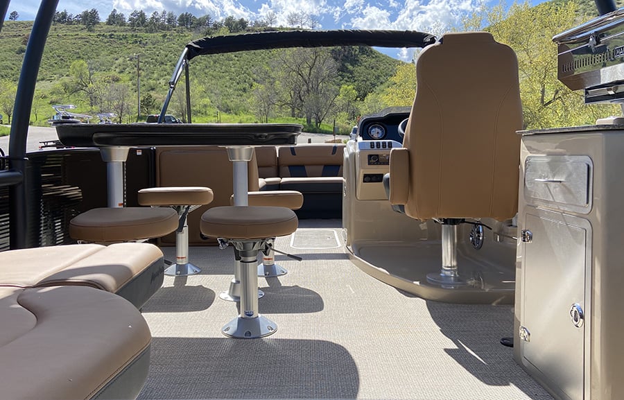 Luxury 27′ Godfrey Aqua Patio Double Deck Pontoon w/ slide and grill ...